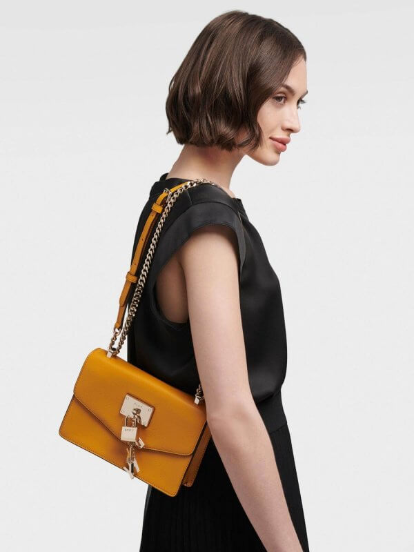 Túi DKNY Elissa Small Mango/Gold - Pumi Store
