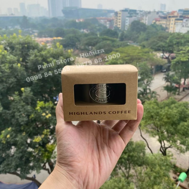 Phin cafe Highlands Coffee logo dập nổi - Pumi Store